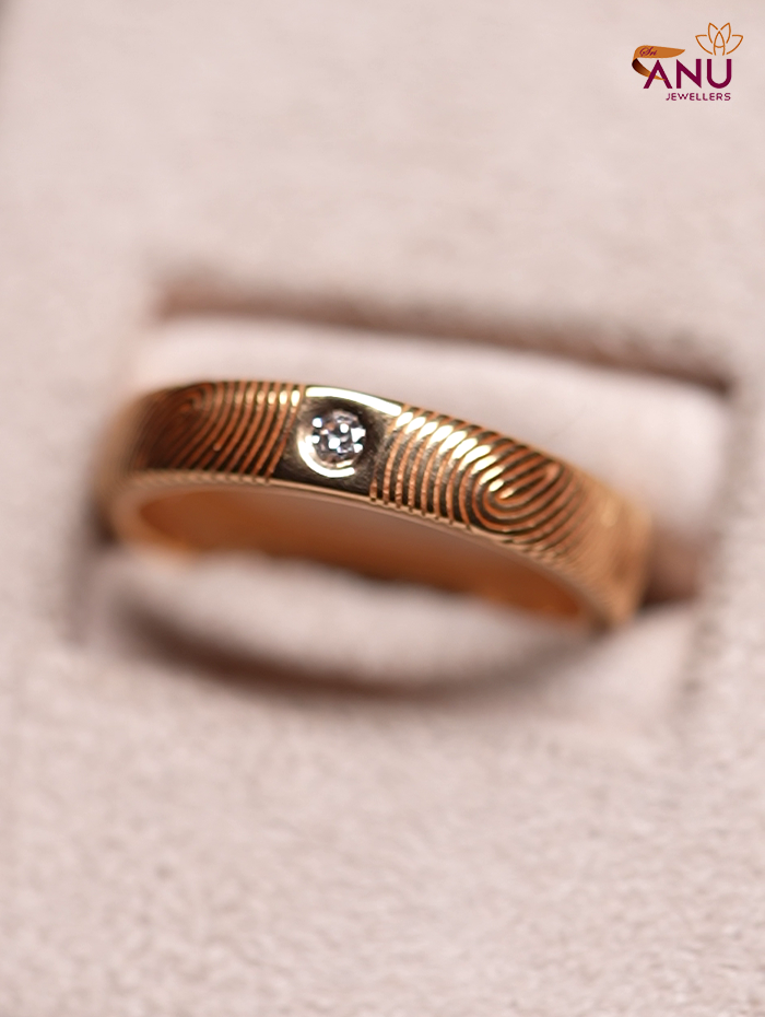 Fingerprint Diamond Ring | Custom Jewellery Madurai – Sri Anu Jewellers