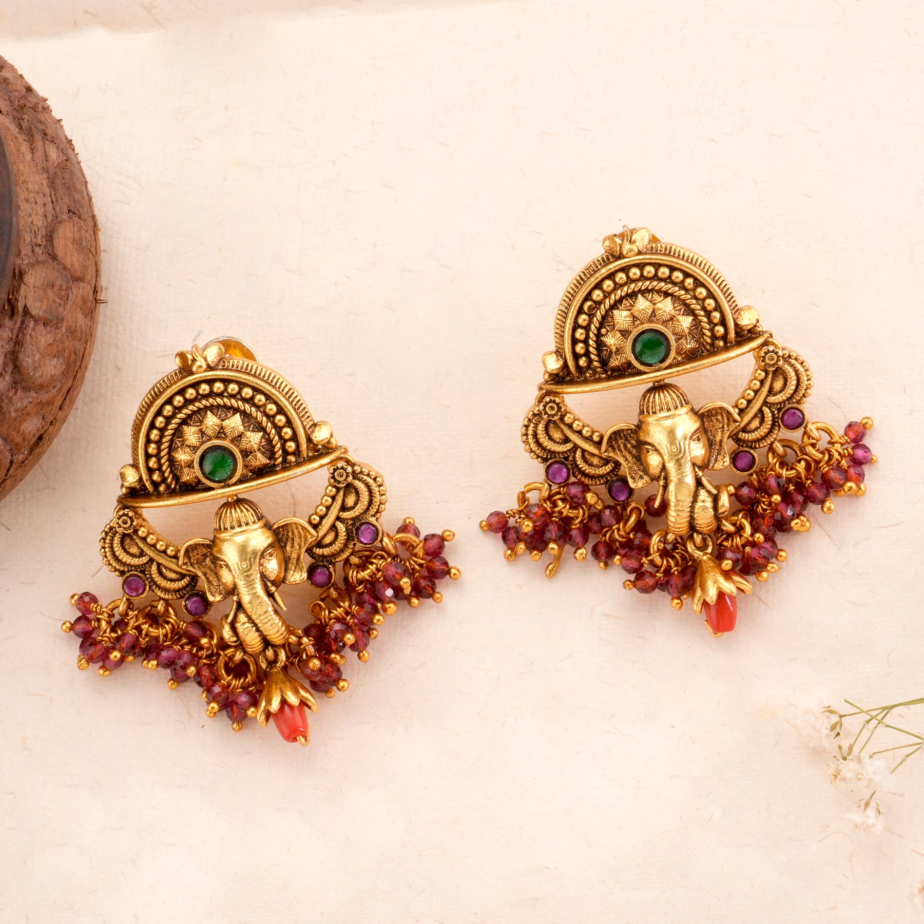 Heritage Lakshmi Nagas Jhumka | Gold-Plated | Buy Now – Sri Anu Jewellers