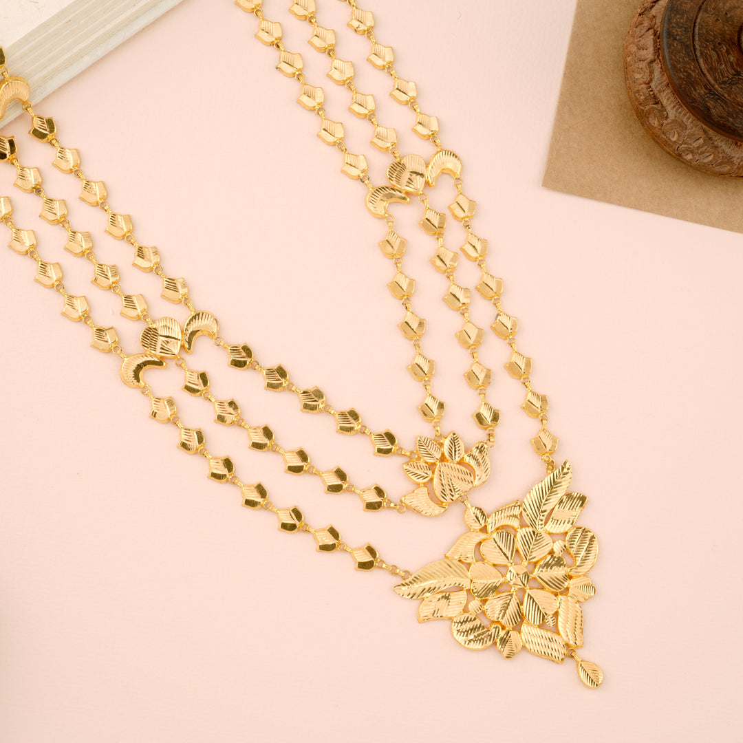 Fancy Turkey Design Gold Haram Necklace | Sri Anu Jewellers