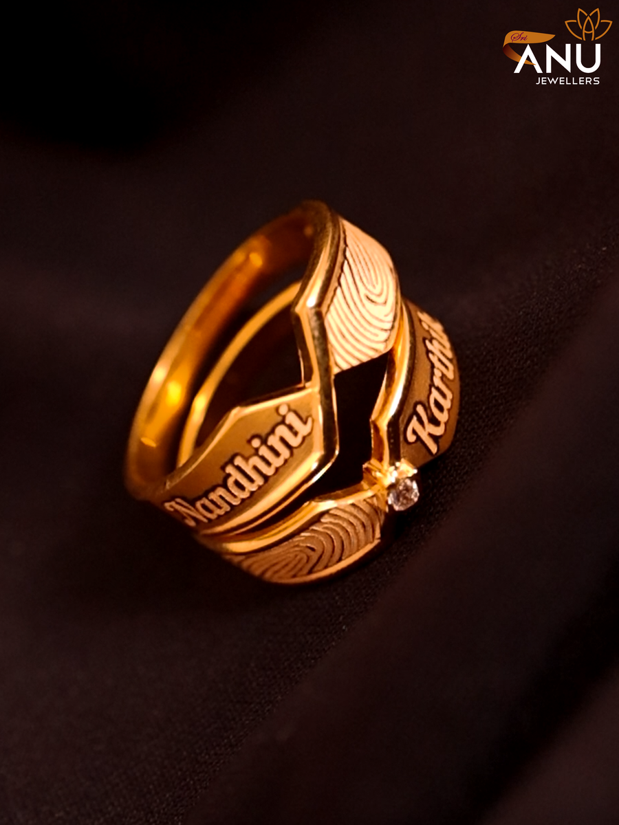 Hidden Infinity Fingerprint Name Ring | Sri Anu Jewellers